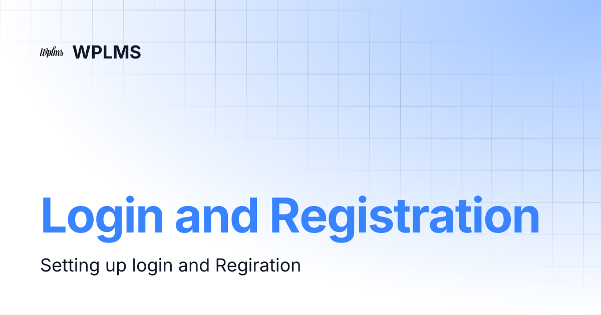 Login and Registration | WPLMS